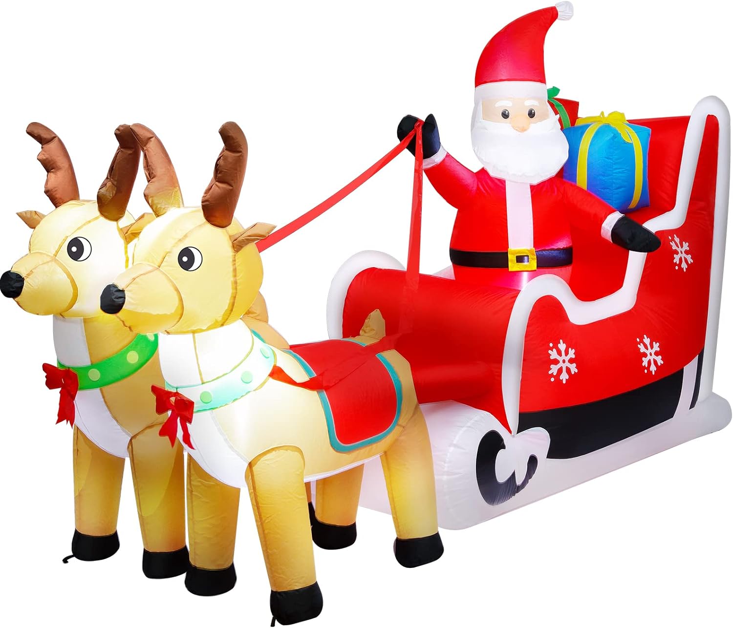 Asteroutdoor Inflatable Santa Claus On Sleigh Review Discover Awesome